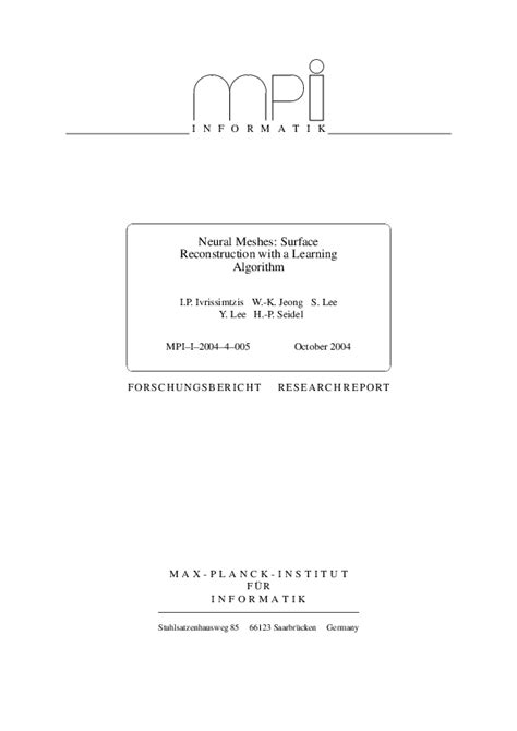 pdf neural meshes for surface reconstruction