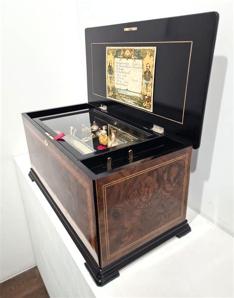 Antique 6 Bell Music Box With Dancing Dolls By Alfred Junod C 1885 Vincent Freeman Antiques