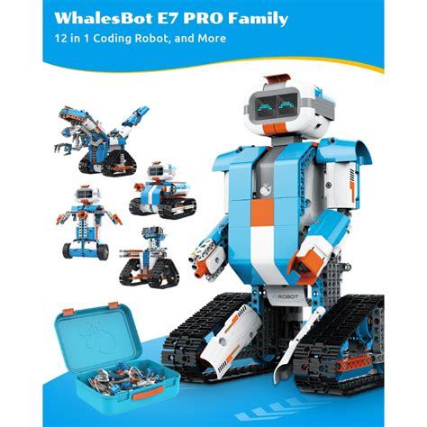 Whalesbot E7 Pro 12 In 1 Stem App Coding Robot Kit