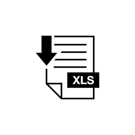 Premium Vector Xls Document Download Icon Vector Template