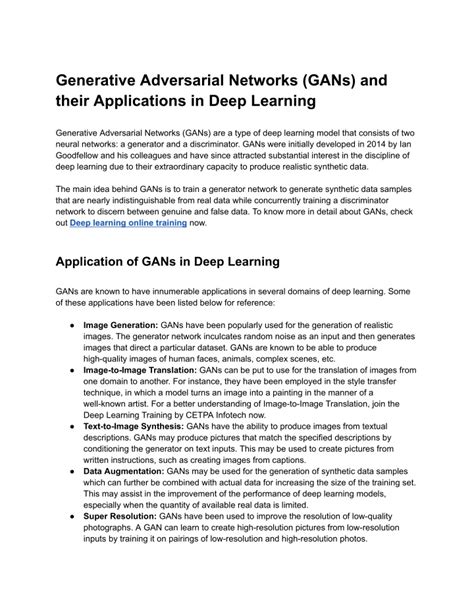 Ppt Generative Adversarial Networks Gans And Their Applications In