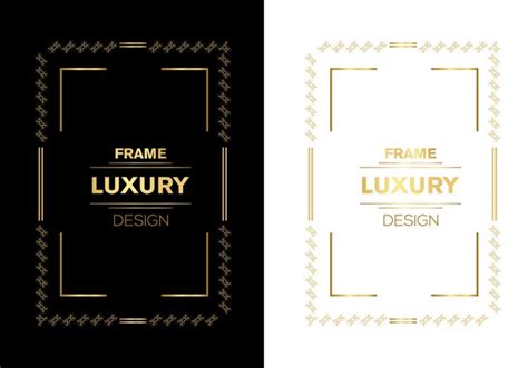Квадратный винтажный золотой векторный дизайн рамы Премиум векторы