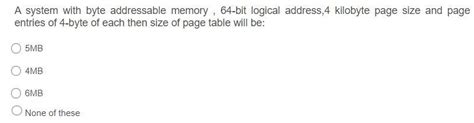 Solved A System With Byte Addressable Memory 64 Bit