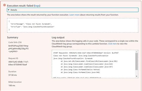 Java Aws Lambda Classnotfoundexception Stack Overflow