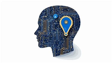 Innovative Human Brain Circuits Representation In Head Conceptual Technology Image Stock Vector