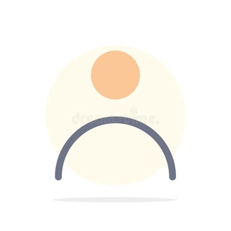 Personal Personalization Profile User Abstract Circle Background Flat Color Icon Stock Vector