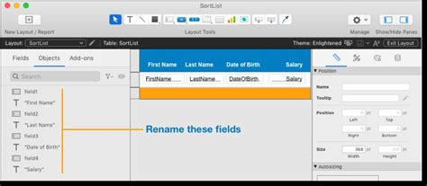 Sorting Columns In Filemaker
