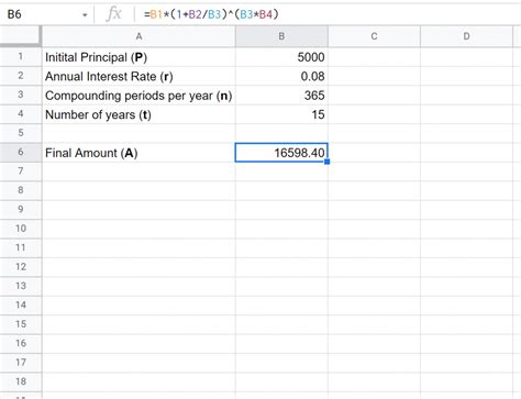 How To Calculate Compound Interest In Google Sheets Examples