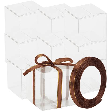Small Clear Box Duslogis 3x3x3 Inches Clear Favor Boxes 20 Pack