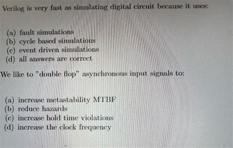 Solved Verilog Is Very Fast As Simulating Digital Circuit