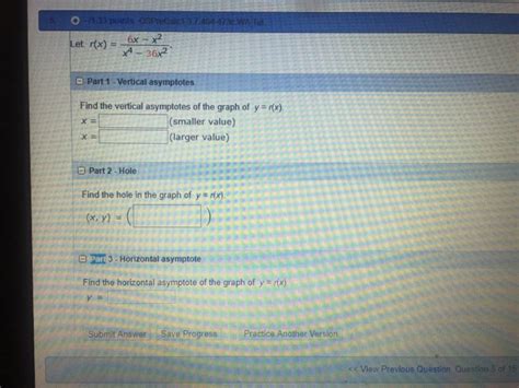 Solved Use The Graph To Find The Vertical Asymptote Of The Chegg Com