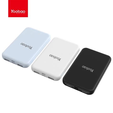 Yoobao P6w Powerwizard 6mah Mini Slim Portable Charger Two Input Two Output Cute Power Bank