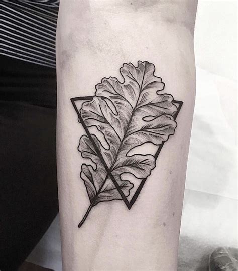 Oak Leaf Tattoo Geometry Tattoo Geometric Tattoo Seattle Tattoo Art