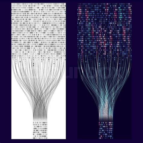 Big Data Network Visualization Concept Machine Learning Con Colourbox