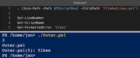 Jan David Narkiewicz Developer Powershell Getting The Current Filename And Line Number