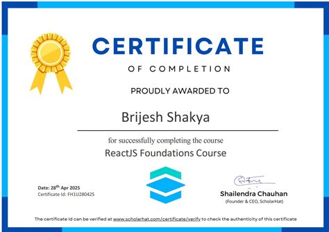 Reactjs Frontenddevelopment Learningjourney Scholarhat Webdevelopment Brijesh Shakya