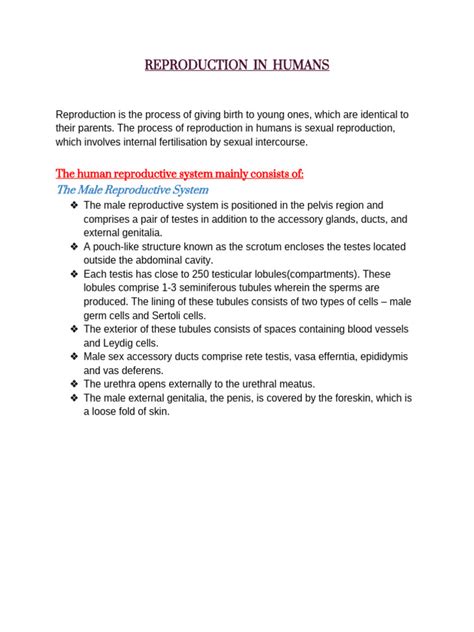 Reproduction In Humans Pdf
