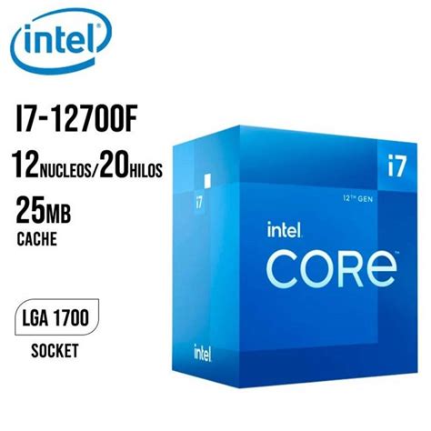 Procesador Intel Core I7 12700f X12 12va Gen Socket 1700 Hardware
