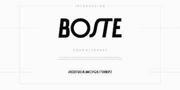 Premium Vector | Boste abstract alphabet fonts typography vector ...
