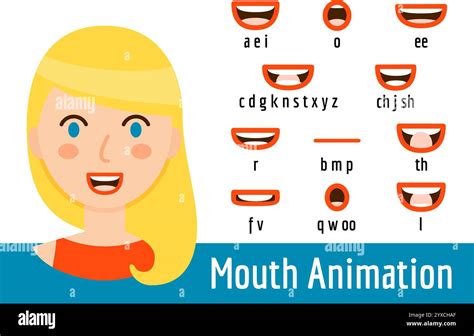 Talking Mouth Animation Cartoon Stock Vector Images Alamy