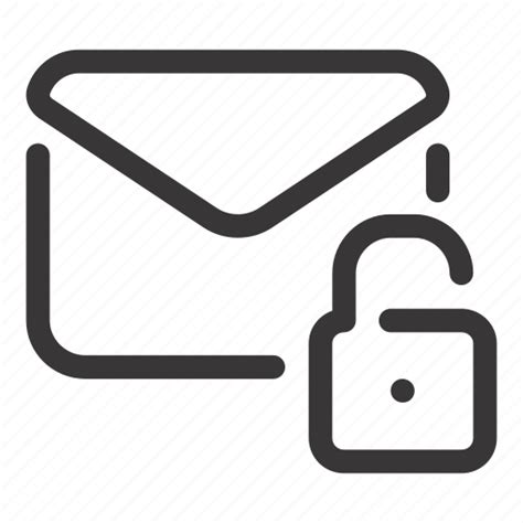 Mail Email Sms Message Lock Password Protection Icon Download On Iconfinder