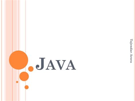 Introduction To Java Ppt