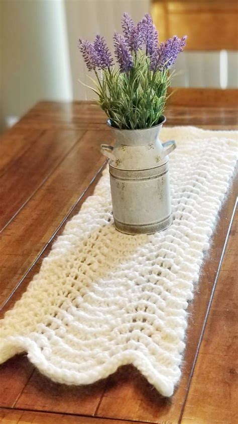 Table Runner Knitting Pattern Easy Knitted Table Runner Etsy