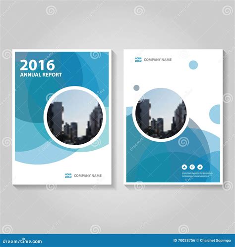 Circle Blue Hexagon Annual Report Leaflet Brochure Flyer Template Design Book Cover Layout