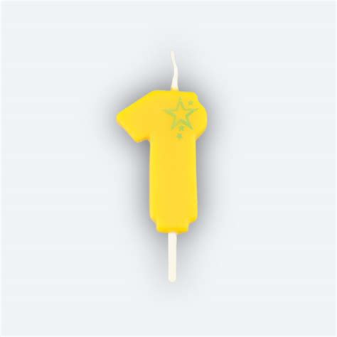 Bougie Chiffre 1 Jaune Lincroyable