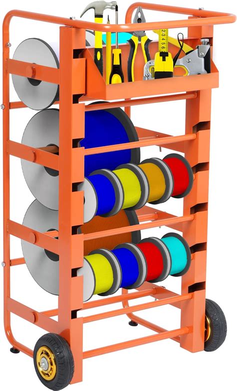 Ikare Wire Spool Rack Cable Caddy Heavy Duty Multi Spool Wire Rack Dispenser With