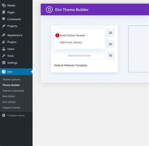 How To Create A Custom Global Header With Divis Theme Builder
