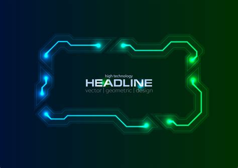Frame From Glowing Neon Circuit Board Lines Vector Art At Vecteezy
