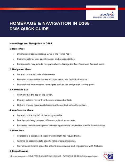 Home Page And Navigation In D365 D365 Quick Guide Pdf