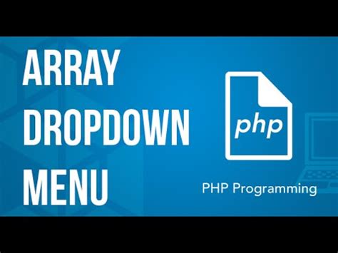 How To Populate Dropdown List With Array Values In PHP Tutorial YouTube