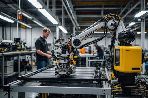 Advanced Robotics For Seamless Manufacturing Operations In Factories Premium Ai Generated Image