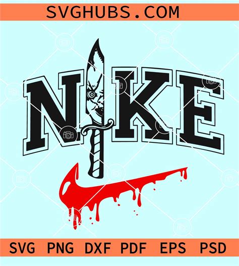 Nike Horror Movie Knife Svg Swoosh Scream Svg Nike Halloween Horror Svg