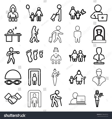Adult Icons Set 25 Editable Outline Stock Vector Royalty Free 788409532