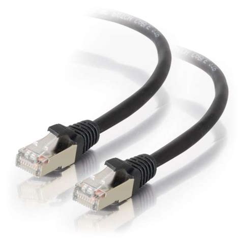Cables To Go 28695 25 Ft Shielded Cat5e Molded Patch Cable In Black