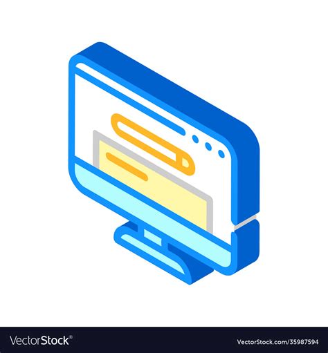 Browser Search Operating System Isometric Icon Vector Image