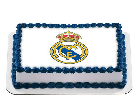 Real Madrid Football Club Logo Edible Cake Toppers Ediblecaketopper