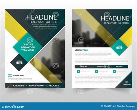 Yellow Green Business Brochure Leaflet Flyer Annual Report Template
