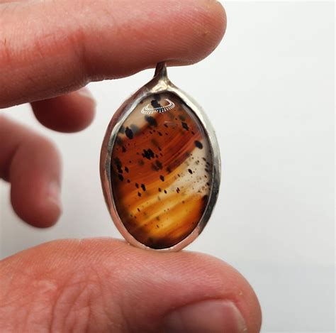 Tk High Quality Montana Moss Agate Pendent Sterling Silver Necklace Etsy