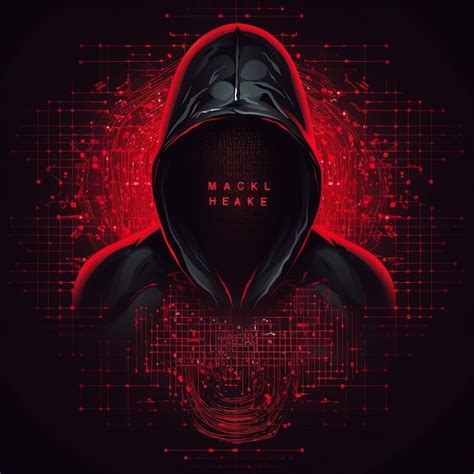 Premium Photo Hooded Hacker Logo Mascot