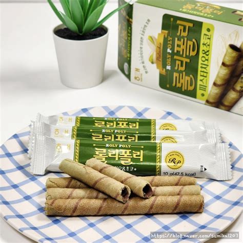 해태 롤리폴리 피스타치오and초코 Cu 편의점 과자 칼로리 네이버 블로그