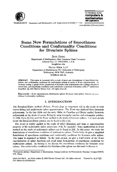 Pdf Some New Formulations Of Smoothness Conditions And Conformality