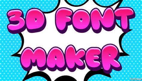 3d Font Maker Text Effect And Logo Design Font