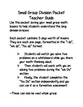 Digit By Digit Long Division Packet By David Couch TPT