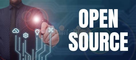 Handwriting Text Open Source Internet Concept Contains The Source Code That Can Be Modified And