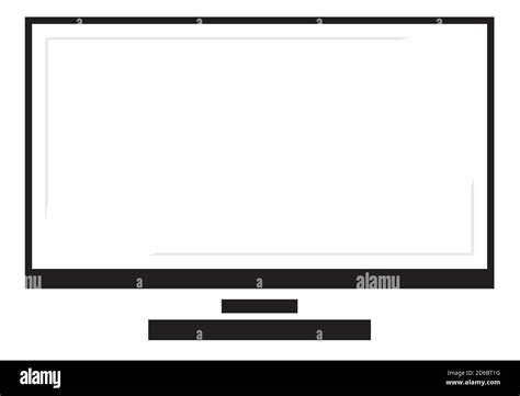 Abstract Simple Computot Monitor Isolated Cpy Space Stock Vector Image