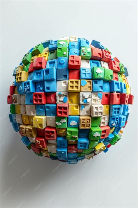 A Large Number Of Cubes Made By The Numbers 1 And 3 Premium Ai